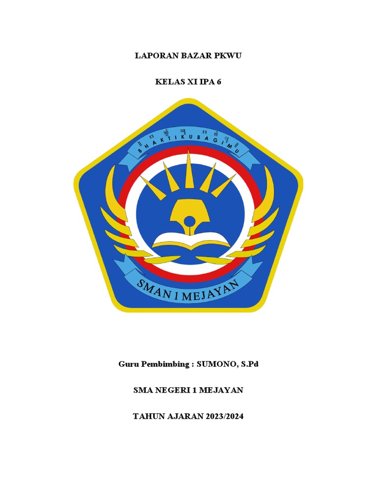 Laporan Kegiatan Bazar PKWU SMA 1 Mejayan | PDF