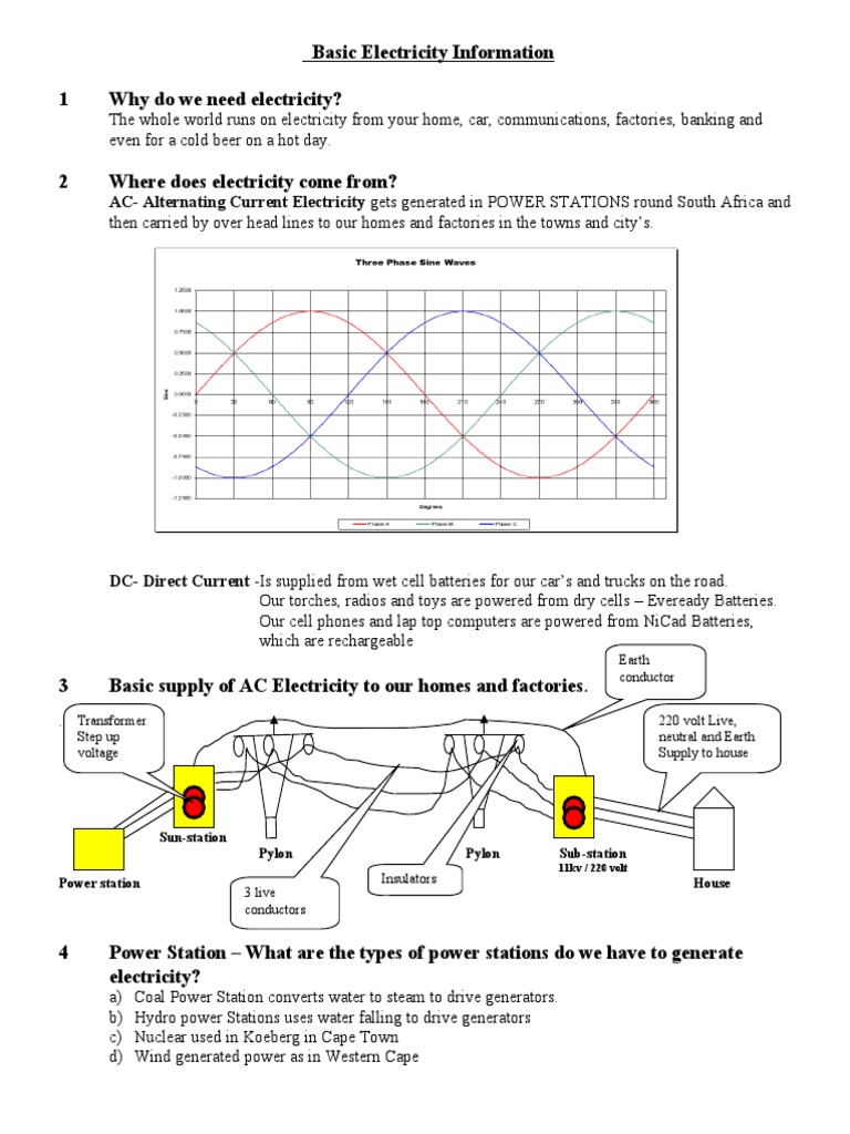 Basic Electricity Information Course | PDF | Transformer | Switch