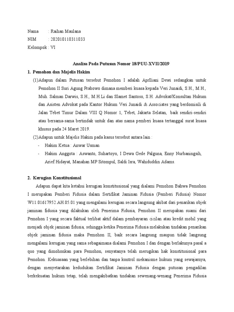 Analisis Putusan | PDF