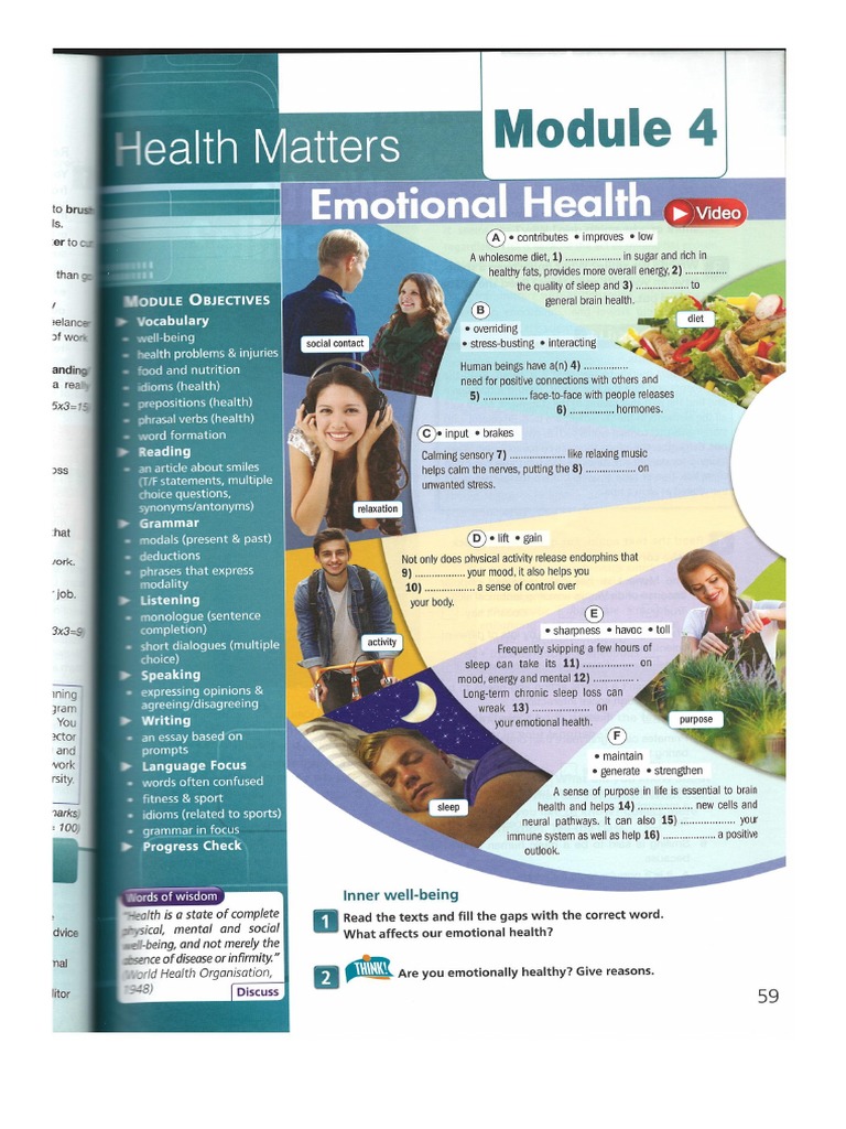 Health Matters Vocab | PDF