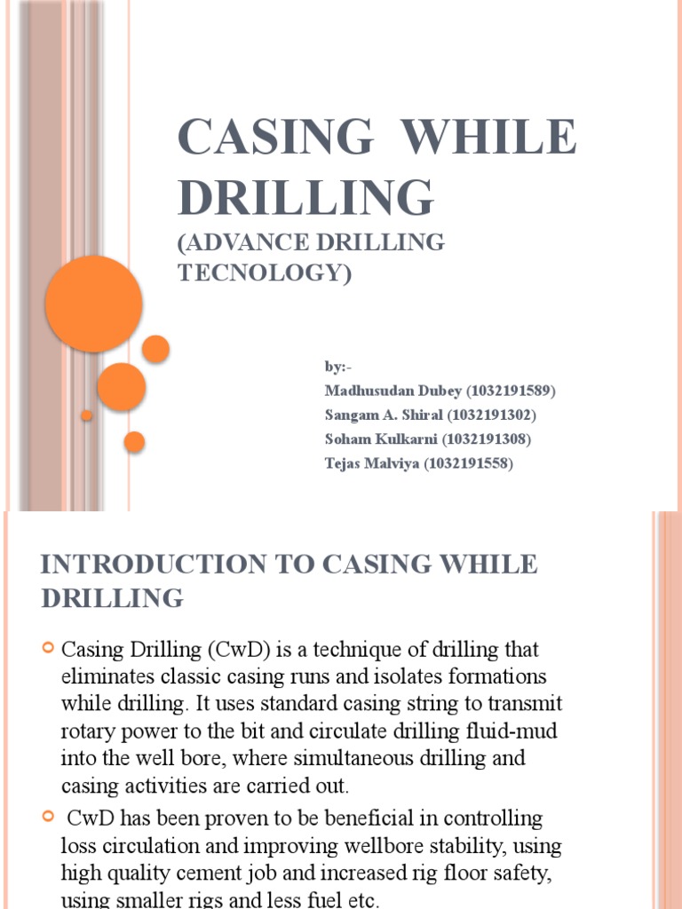 Casing While Drilling Technology Overview | PDF