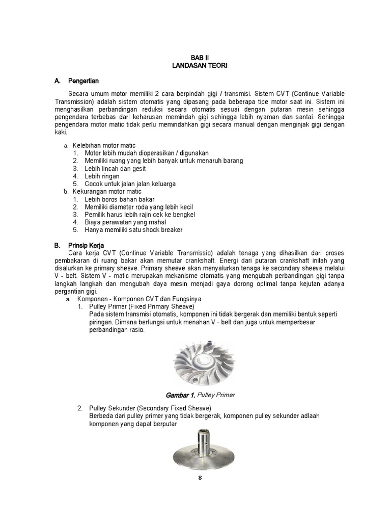 Bab Ii CVT | PDF