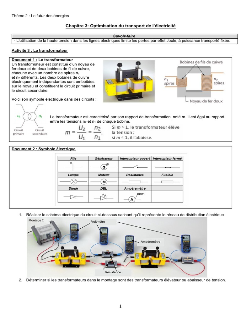 3 Activité 3 Le Transformateur | PDF