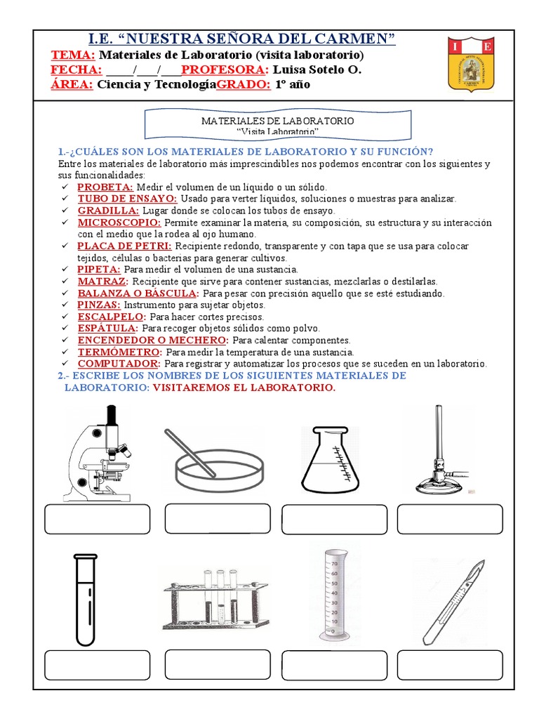 Materiales de Laboratorio | PDF