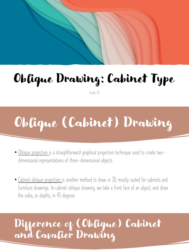 Cabinet vs Cavalier Oblique Drawing | PDF
