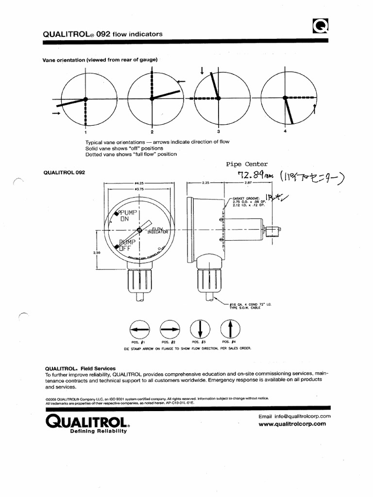 Catalog Oil Flow Indicator of Qualitrol | PDF