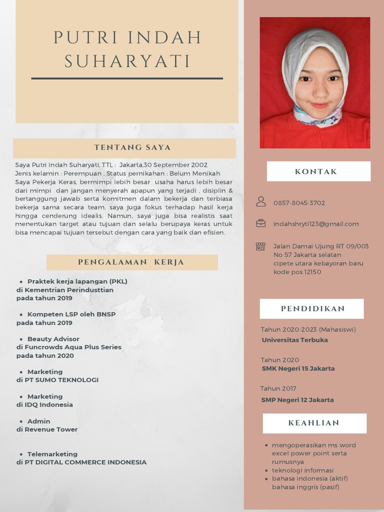 CV Putri New | PDF