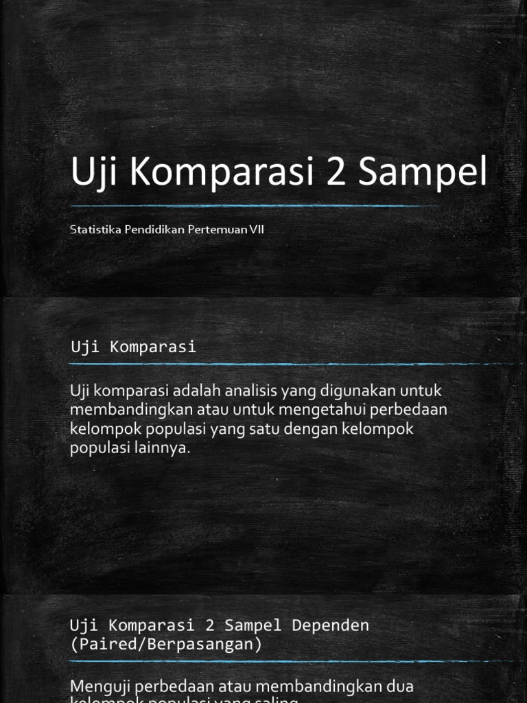 Uji Komparasi 2 Sampel | PDF