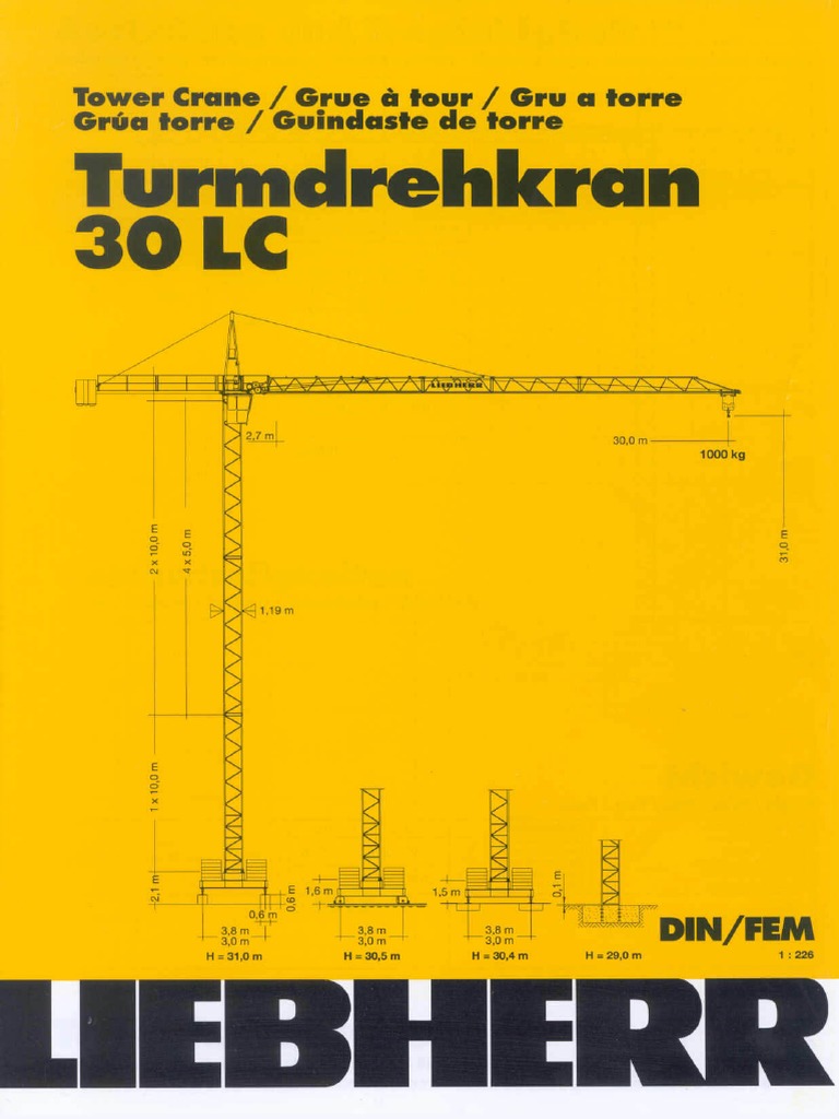 Ficha Tecnica Liebherr 30LC - 10 - 98 | PDF