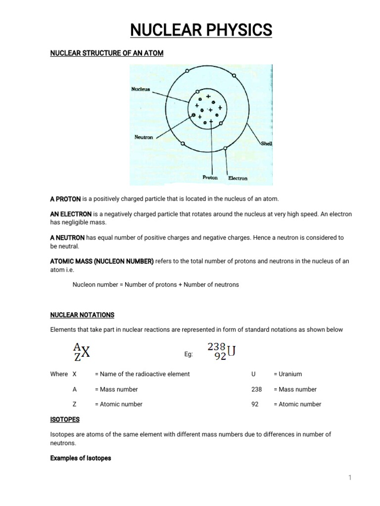 11-NUCLEAR_PHYSICS(1)-1 | PDF