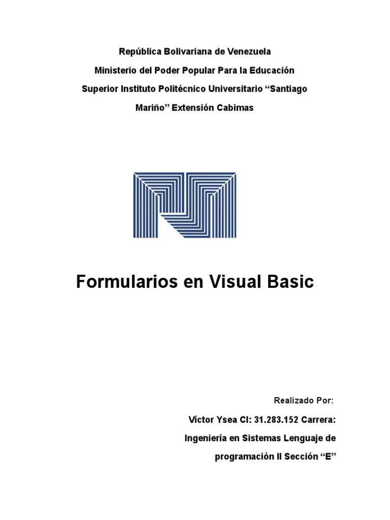Formularios en Visual Basic: Una colección de ejemplos prácticos | PDF | Flujo de control | Básico