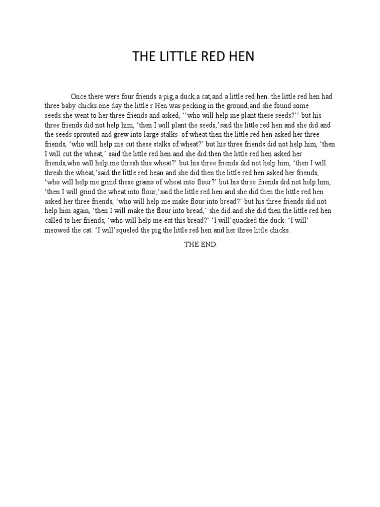 The Little Red Hen | PDF