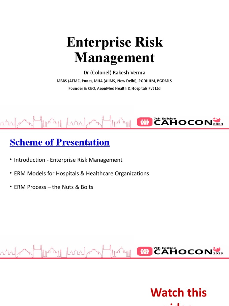 Healthcare Enterprise Risk Management | PDF | Risk | Risk Management