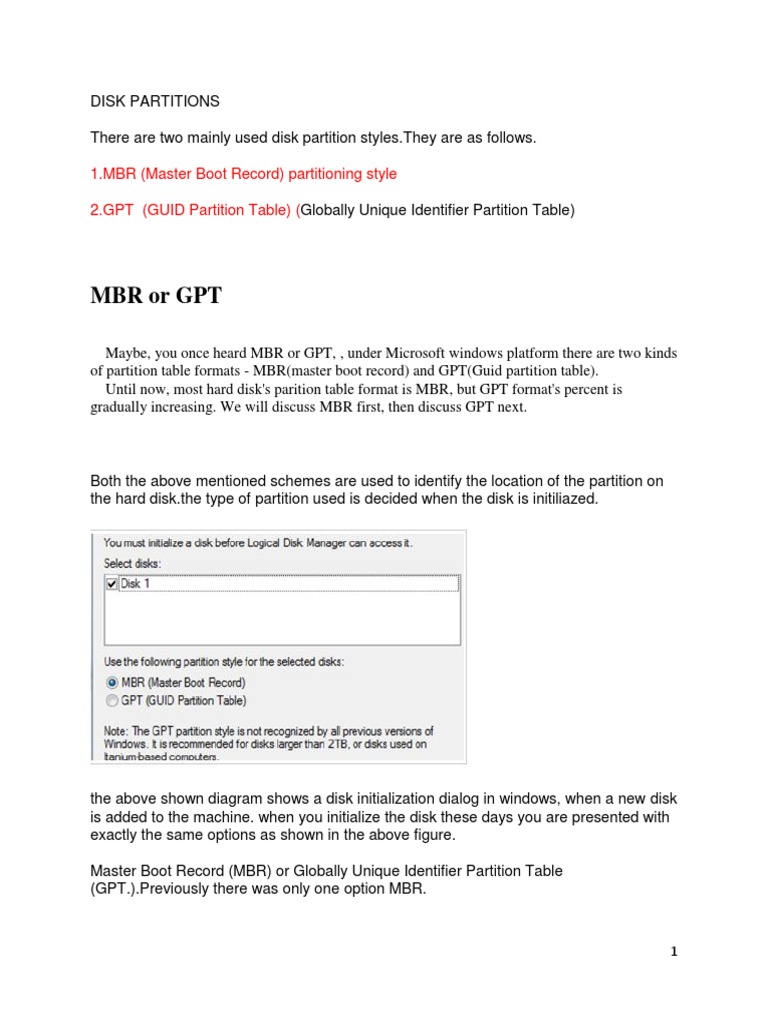 Disk Partitions | PDF | System Software | Ibm Pc Compatibles