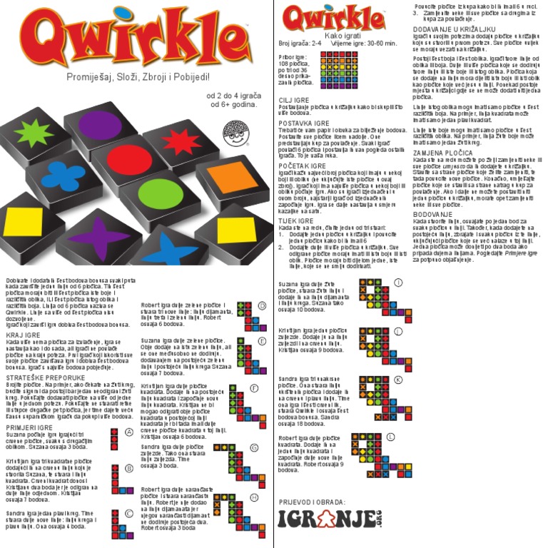 Qwirkle Pravila | PDF