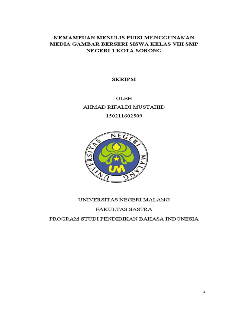 Ahmad Rifaldi M - 150211602509 - Skripsi - Bhs - Dan.sastra - Indo | PDF