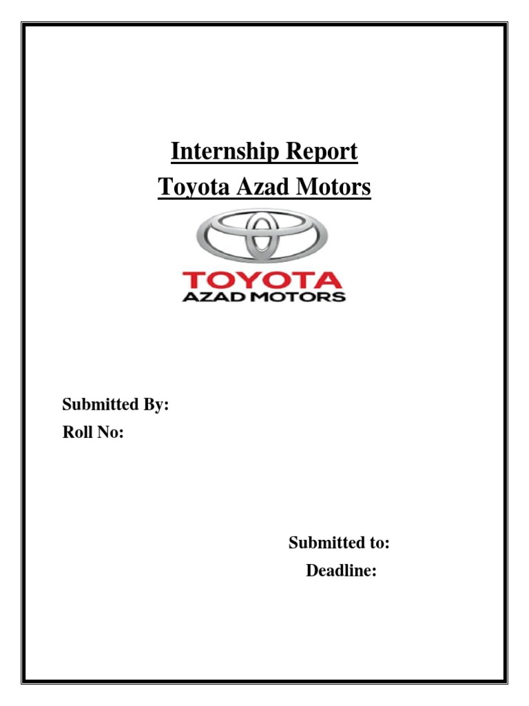 Toyota Azad Motors Internship Report | PDF