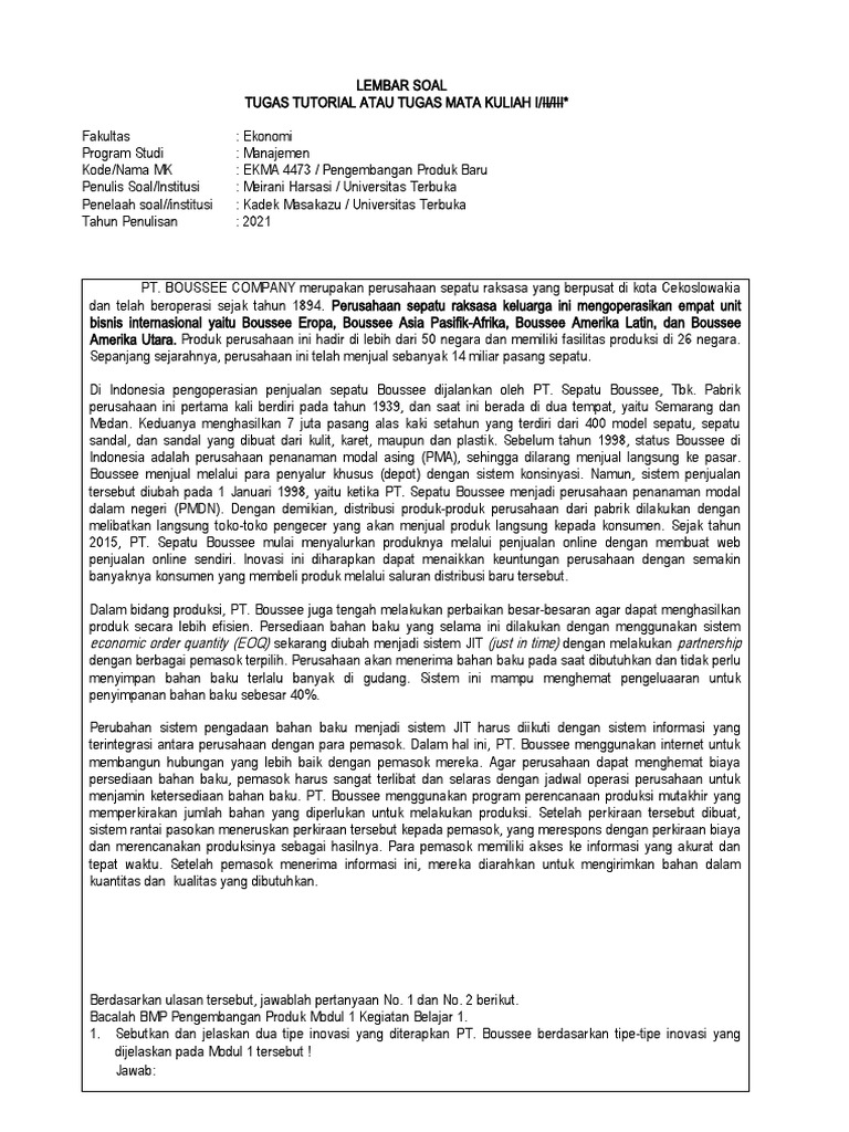 Tugas 1 Pengembangan Produk | PDF