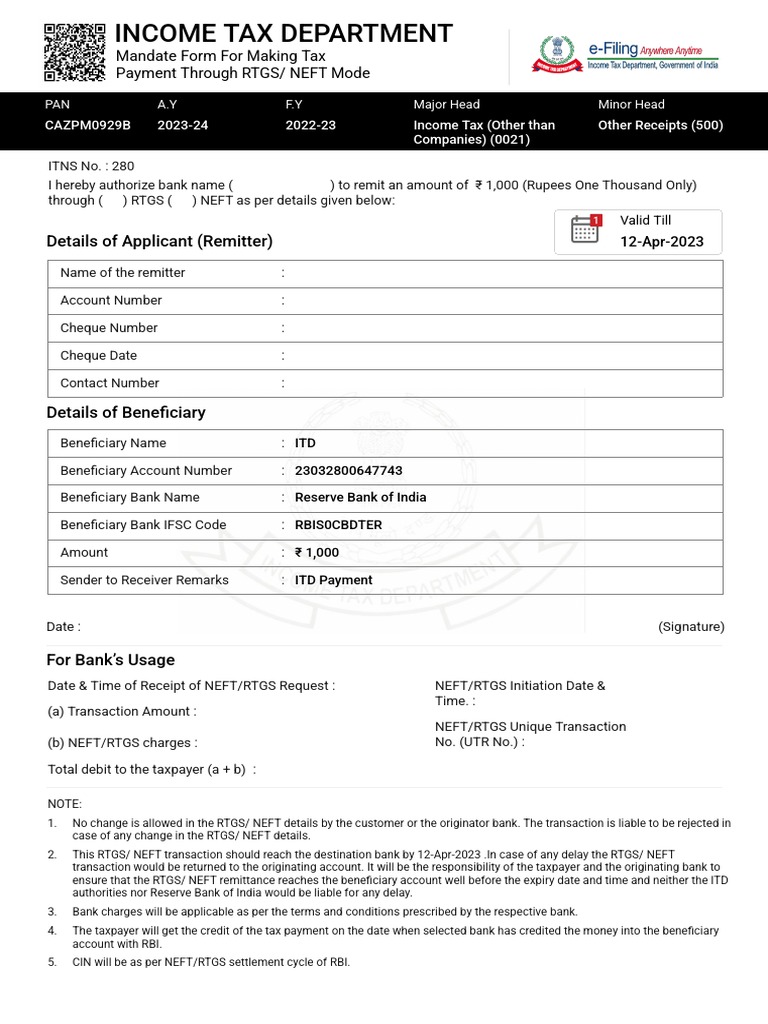 Mandate Form | PDF | Economies | Business