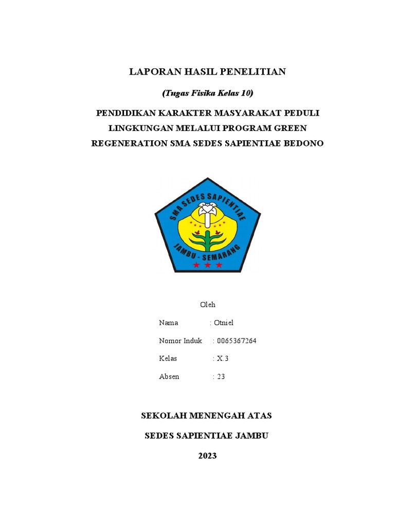 Proposal Laporan Fisika | PDF