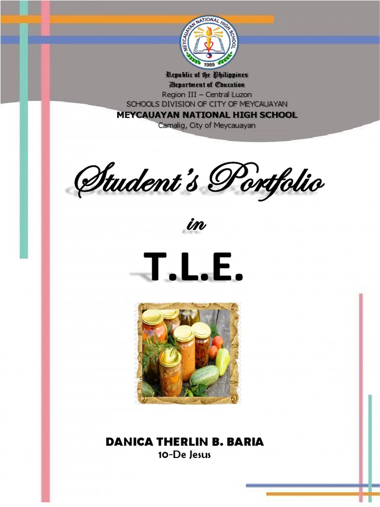Students PortFolio Sample Template TLE 10 | PDF