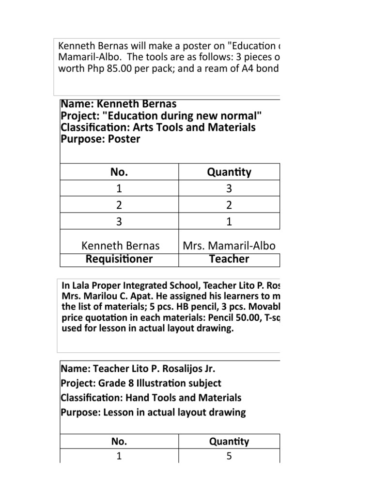 Requisition Slip Form | PDF