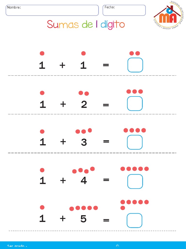 Sumas Sencillas para Primer Grado | PDF