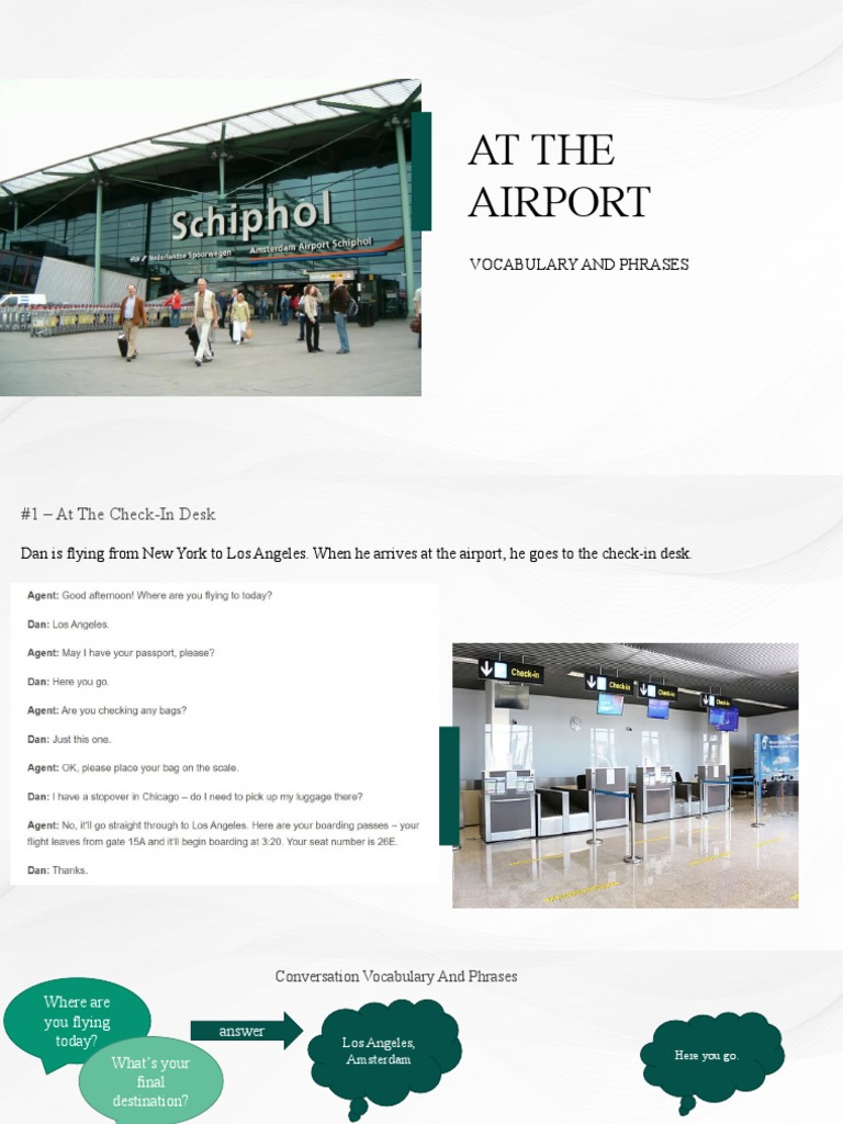 Airport Vocabulary | PDF