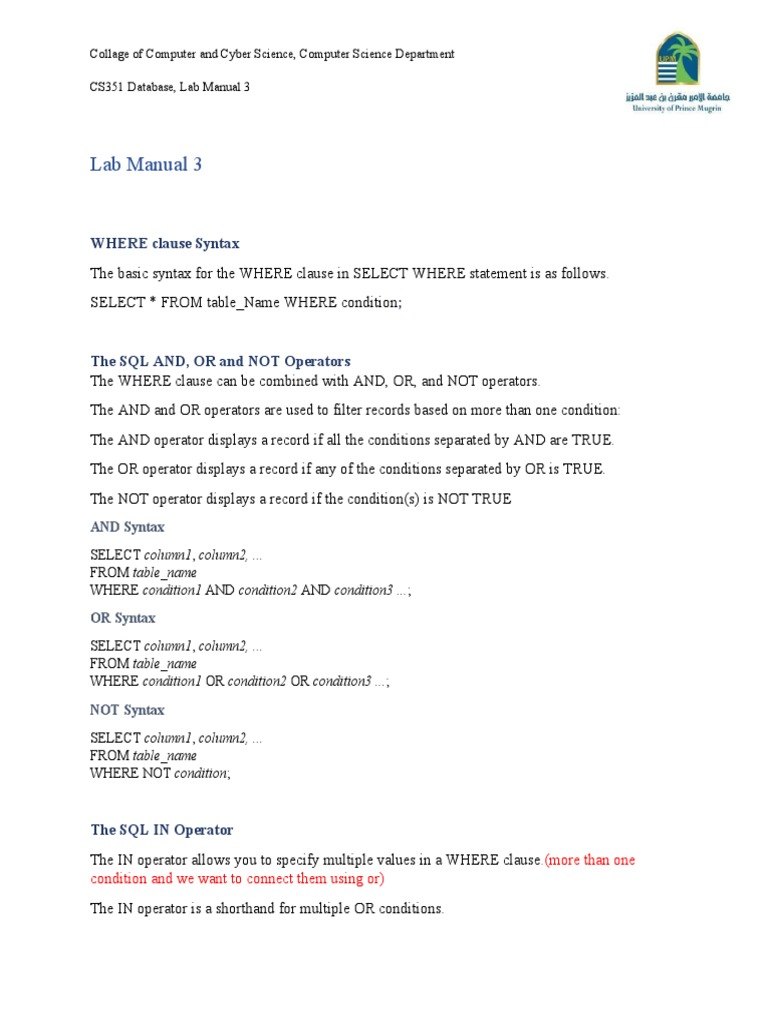 CS351 Lab Manual 3 | PDF