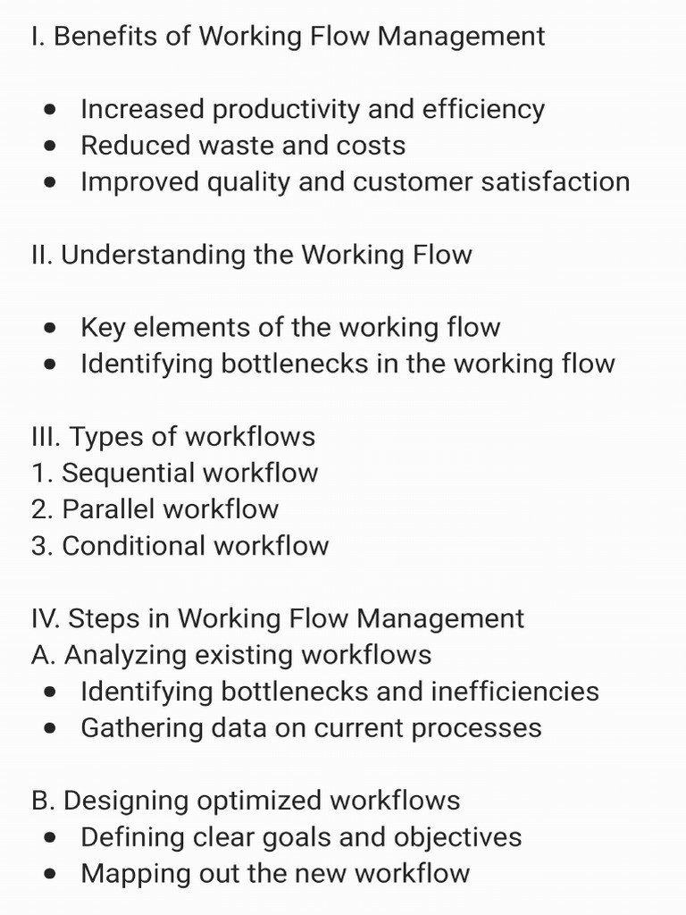 Workflow Management Outline | PDF