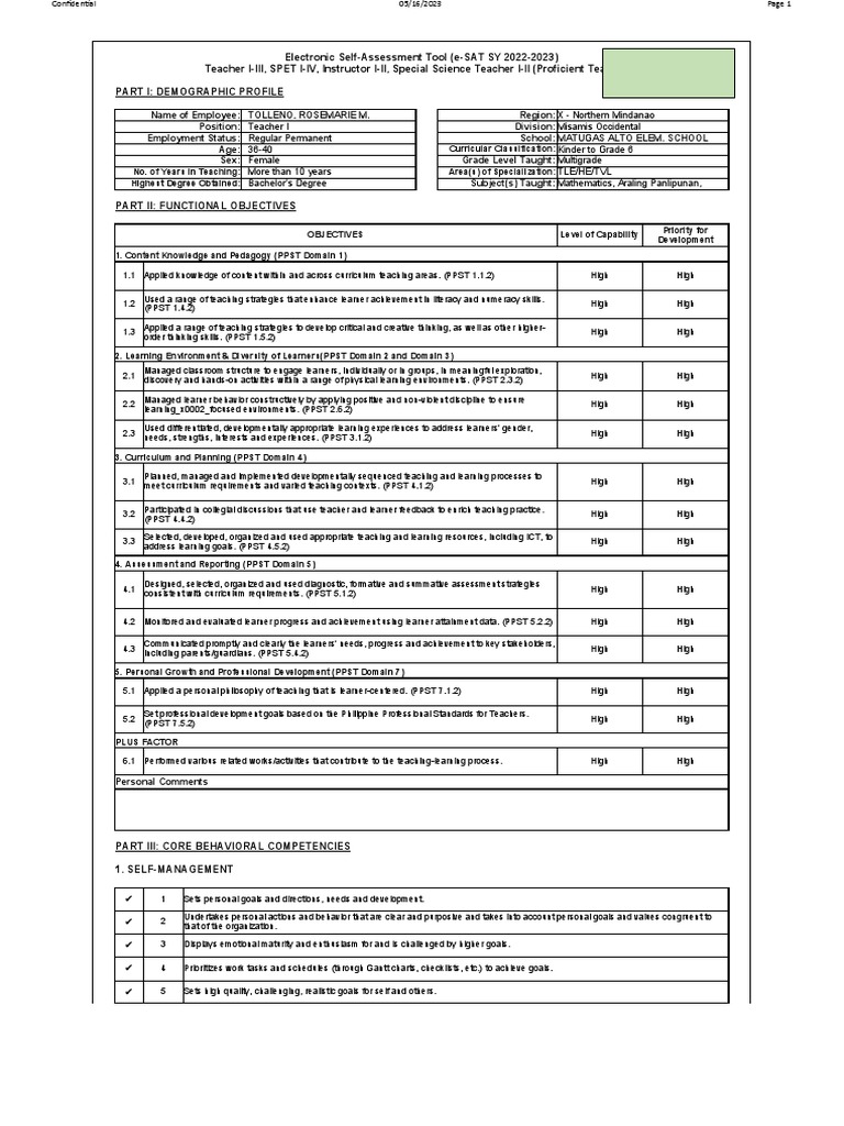 eSAT-CSDO-Dasma - v1.xlsm | PDF