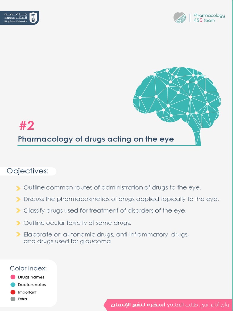 Pharmacology of Ocular Drugs | PDF | Glaucoma | Human Eye