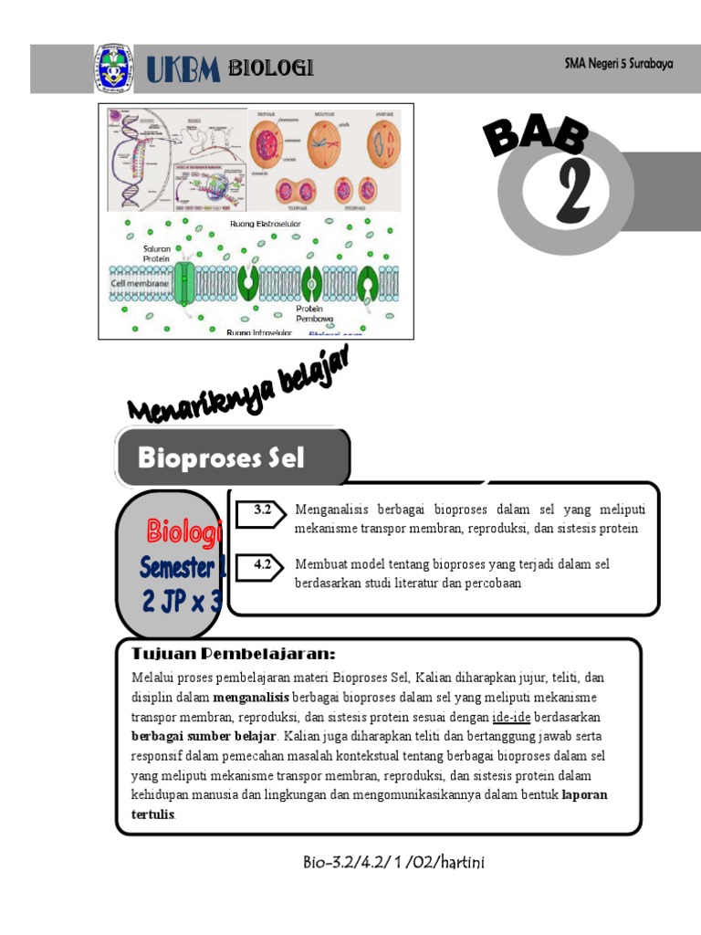 Bioproses Sel: Biologi | PDF
