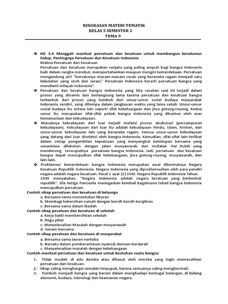 Ringkasan K5 T9 | PDF