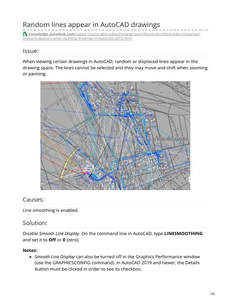 Random Lines Appear in AutoCAD Drawings | PDF