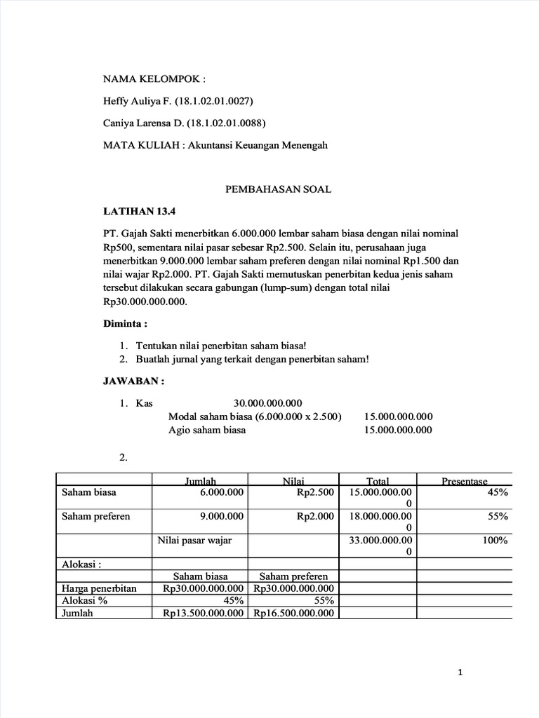 Lat 13.4 Dan 13.5 Serta Soal 13.5 Dwi Martani | PDF