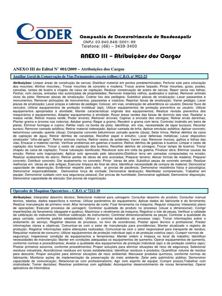 Controle de Cbo | PDF