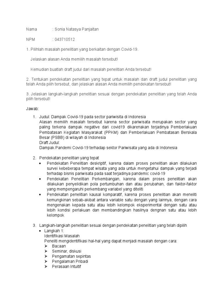 Tugas 1 Metode Penelitian Sosial | PDF