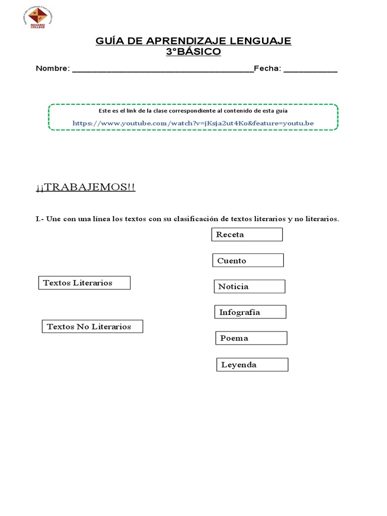 Guía de Textos para 3° Básico | PDF | Dom