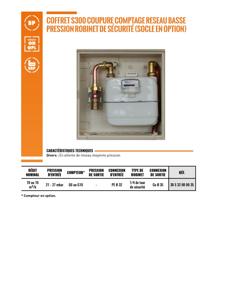 FT - Coffret-Gaz - 30 S 32 00 00 35 | PDF