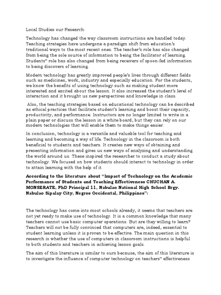 Local (RRL) | PDF | Teachers | Schools