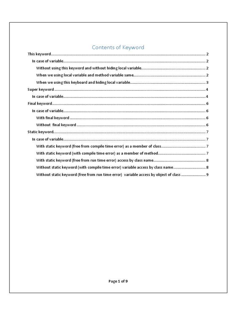 This Super Final Static Keyword Pdf Method Computer Programming Class Computer Programming
