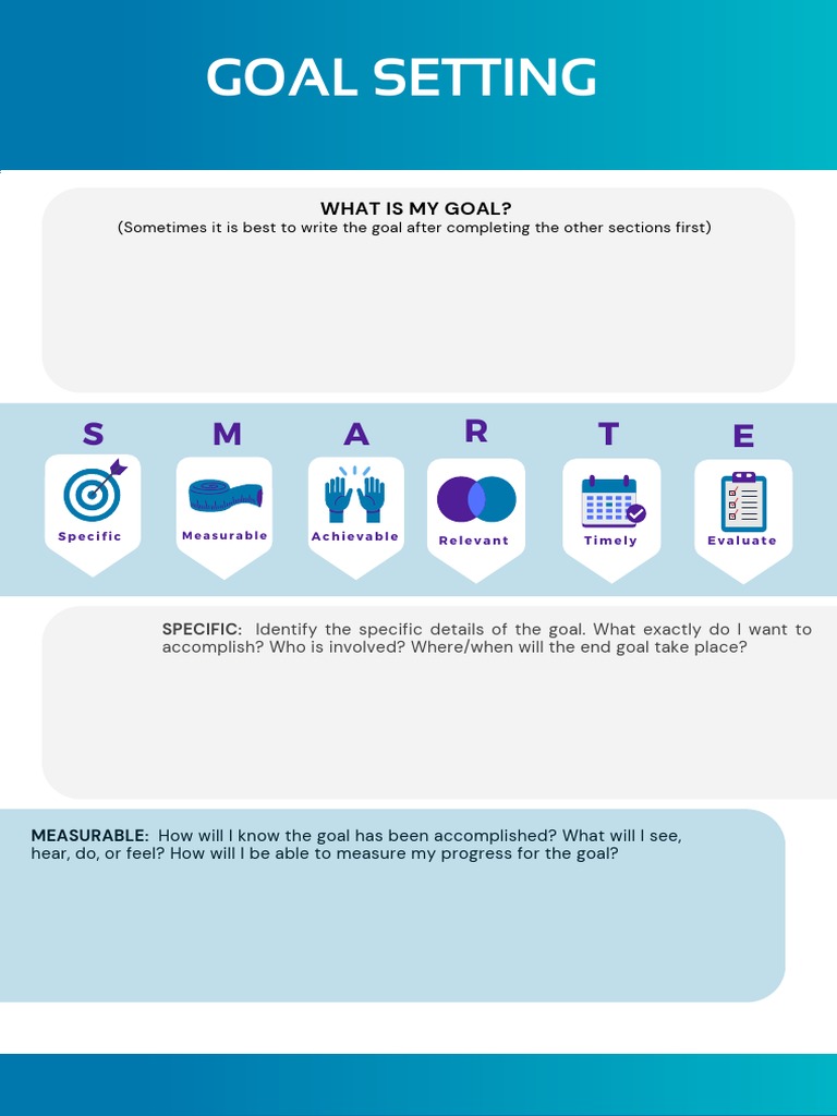 SMARTE Goal Setting Template | PDF