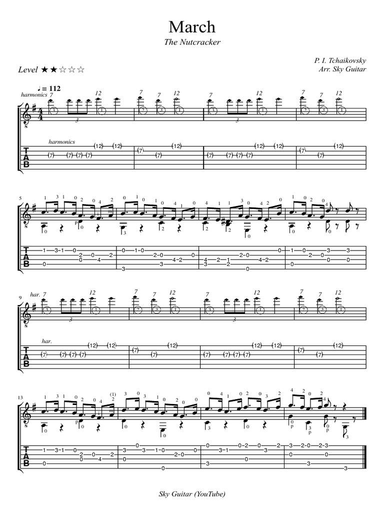 Nutcracker March Guitar Tab | PDF