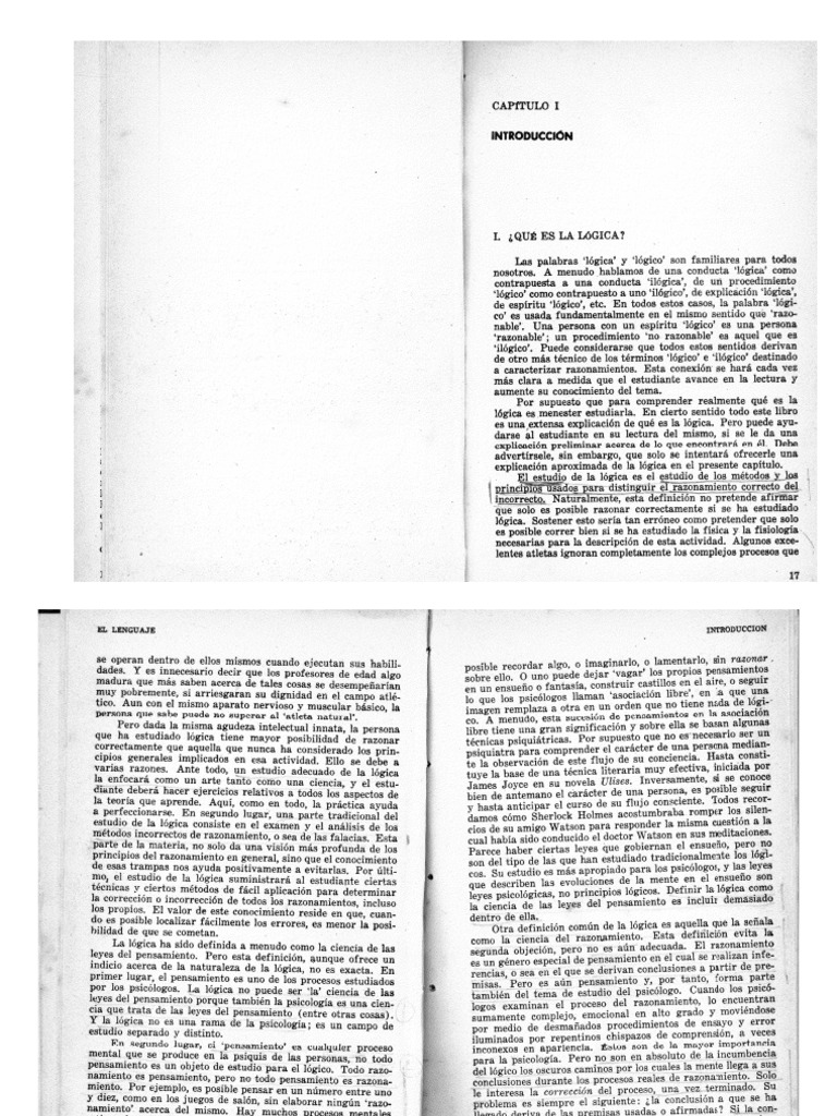 Lógica. Irving Copi. Introducción A La Lógica | PDF
