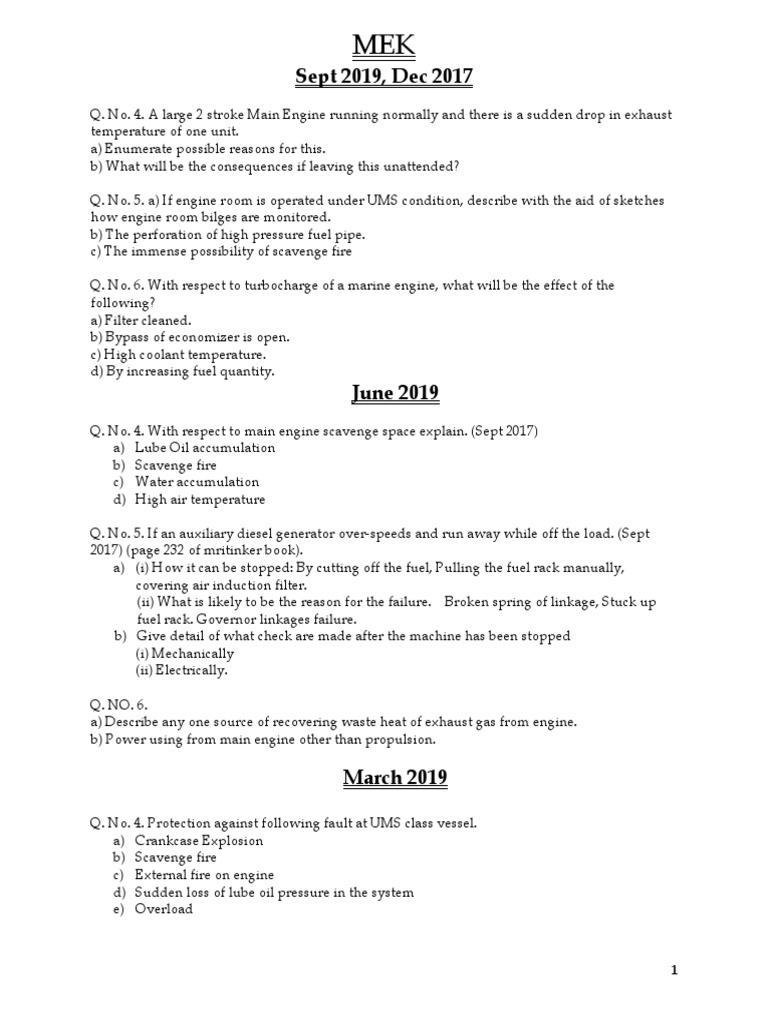 2 MEK Only Question of Pass Papers | PDF