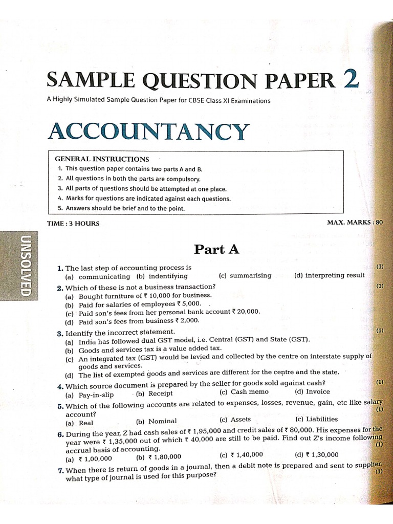 Sample Question Paper 2 | PDF