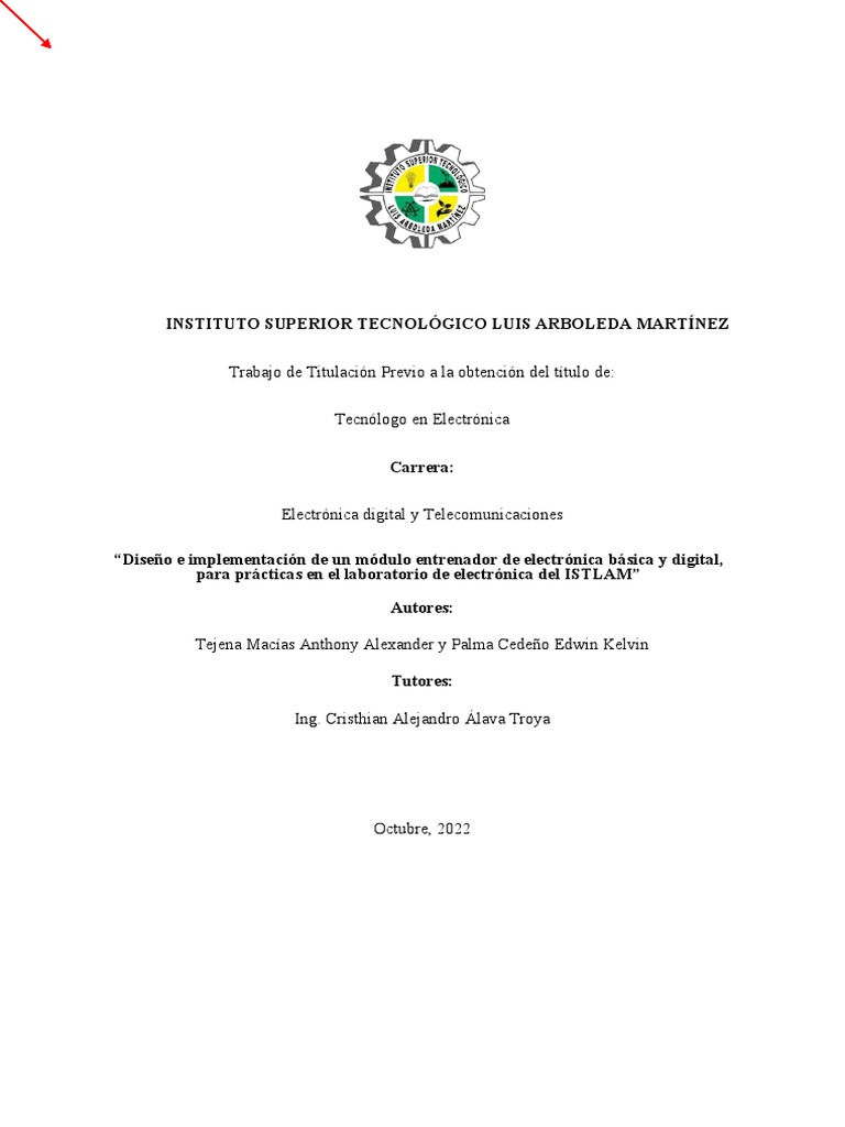 Tesis Final - Tejena y Palma - Ea | PDF