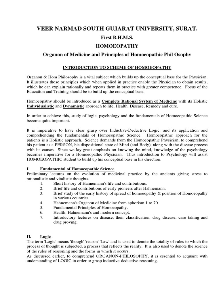 B.H.M.S. Homoeopathy (2003) | PDF