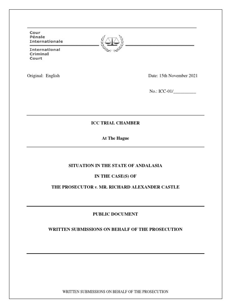 International Law Moot Memorial. | PDF | International Criminal Court | Genocides